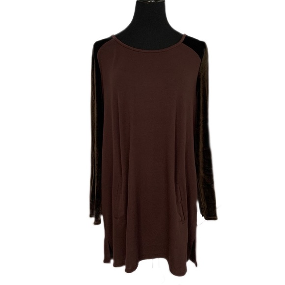 Soft Surroundings | Tops | Soft Surroundings Sz Xl Burgundybrown Velvet ...